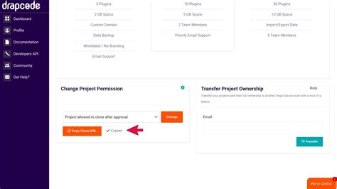 Change Project Permission DrapCode