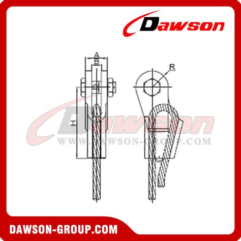 Wedge Joint Open Wedge Socket With Bolt Nut And Safety Pin Wire Rope