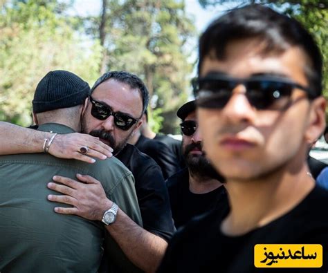 چهره غمزده علیرضا کمالی، احسان سریال لحظه گرگ و میش در مراسم تشییع حسام
