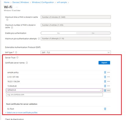 how to enable wifi certificate authentication in intune keytos docs