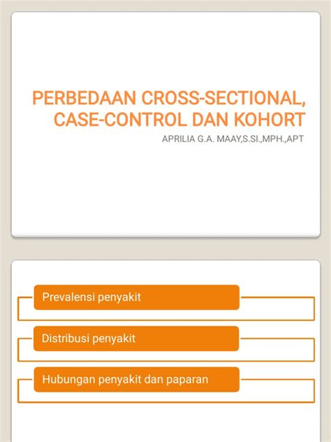 Perbedaan Cross Sectional Case Control Dan Kohort Pdf
