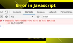 Error Handling In Javascript Learn Simpli