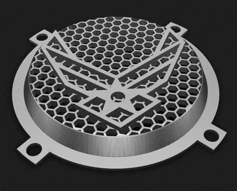97 25 Harley Inner Touring 3d Air Force Speakers Grill Covers Set