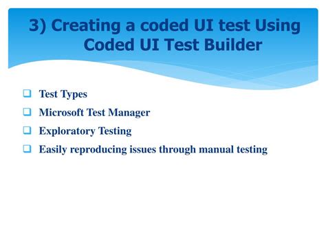 PPT Automating Coded UI Testing Using Microsoft Testing Tools In Visual Studio PowerPoint