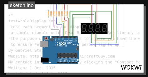 Sevseg Library Test Whole Display Example Wokwi Arduino And Esp32