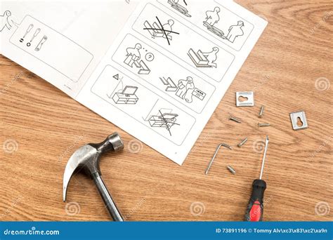 Ikea S Instructions For Furniture Assembling With Tools Editorial Photo Image Of Ikea