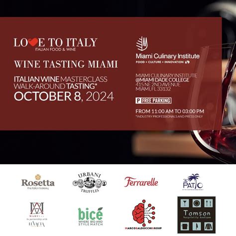 🍇 The Wine Tasting Miami Italian Wine Masterclass Walk Around Tasting Event Was Successfully