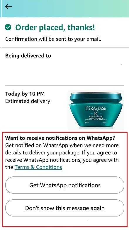 Amazon Communications Via WhatsApp Amazon Customer Service