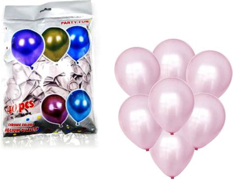 Balloon 12 Inch Chrome Single Light Pink Color 40 Pcs Bag 2 80grm