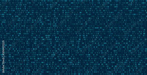 Matrix Abstract Background With Binary Numbers Futuristic Background With Code Or Data Vector