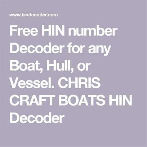 Boat Hull Identification Number Decoder Mzaerwalk