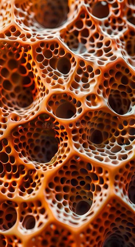 Porous Surface An Intricate Abstract 3d Honeycomb Structure Showcasing