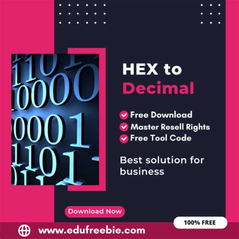 Doctor In Web Tools Hex To Decimal Converter Tool