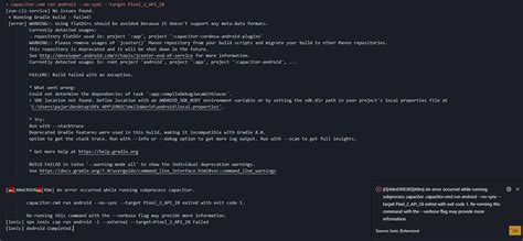 Ionic VScode Extension Gradle Build Fails Ionic Framework Ionic Forum