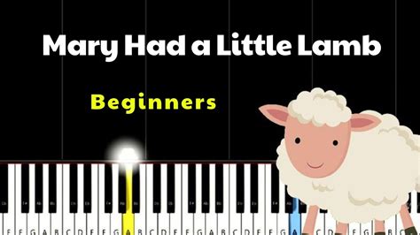 Mary Had A Little Lamb Very Easy Piano Tutorial Youtube