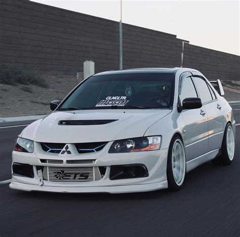 Stanced White Evo 9