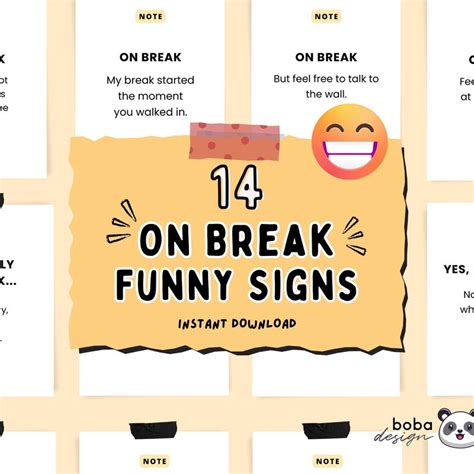 Break Signs Etsy