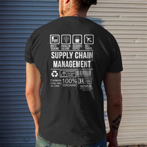 Supply Chain Management Mens Back Print T Shirt Seseable