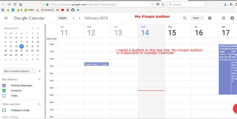 Javascript How To Add A Custom Button Inside Google Calendar Stack Overflow