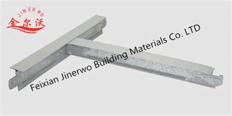 Flat Suspended Ceiling T Bar Ceiling Grid Components Galvanized Steel Grilles Suspended Ceiling
