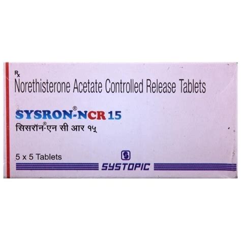 Sysron Ncr 15 Tablet Uses Price Dosage Side Effects Substitute Buy Online
