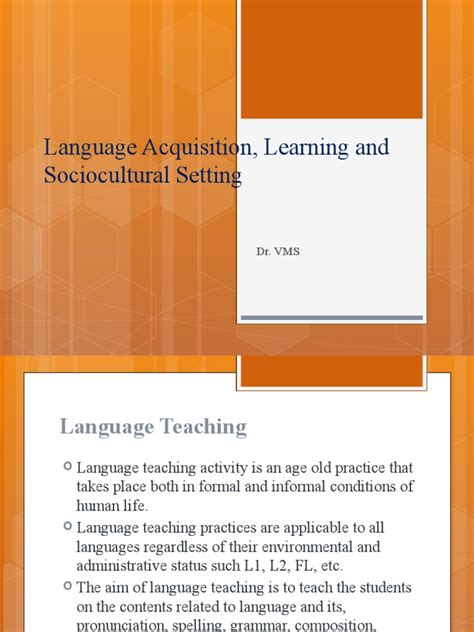 langauge acquisition and learning and sociocultural setting pdf