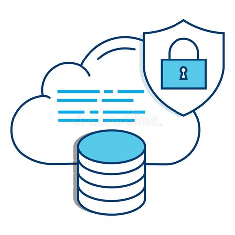 Secure Data Server Icon Network Protection Information Privacy And Cloud Security Editable