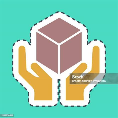 스티커 라인은 조심스럽게 손잡이를 자릅니다 패키징 기호 요소 인쇄물 포스터 로고 제품 포장 표지판 탐험 등에 적합합니다 건조한에 대한 스톡 벡터 아트 및 기타 이미지