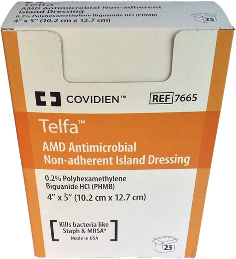 Telfa 7665 Amd Antimicrobial Non Adherent Island Dressing