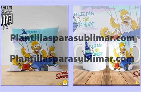Homero Bart Lisa Dia Del Padre Plantillas Plantillas Para Sublimar