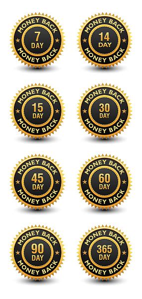 무거운 강력한 돈 뒤 보증 배지 인감 스탬프 레이블 설정 흰색 배경에 고립 0명에 대한 스톡 벡터 아트 및 기타 이미지 0명 1 30 Istock