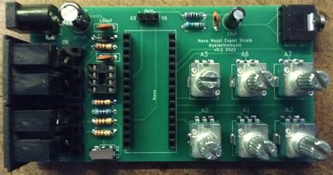 Arduino Nano Mozzi Experimenter Shield PCB Part Simple DIY Electronic Music Projects