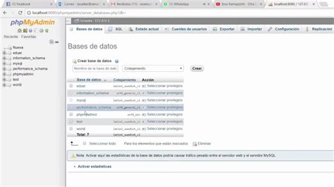 Eliminar Bases De Datos Y Tablas En Phpmyadmin Mysql Ya