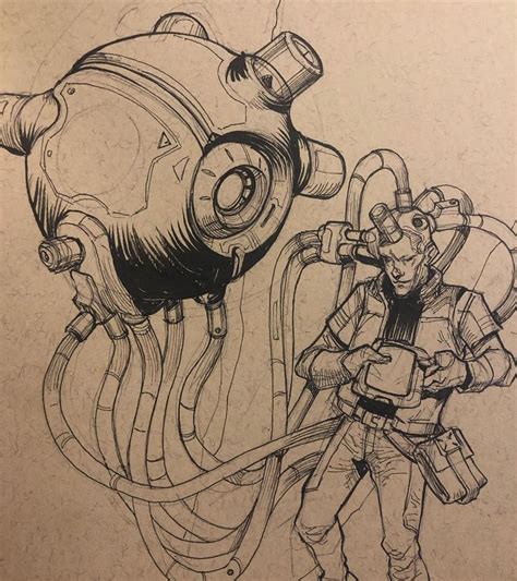 Len Nicholas On Instagram “space Ships Next Maysketchaday Drawing Drawingaday Sketchaday