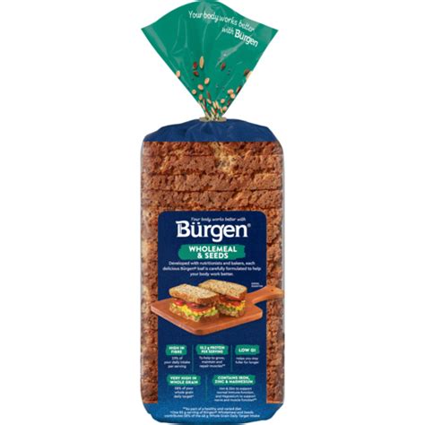 Burgen Wholemeal And Seeds Bread 700g Shop Online At Rigters Iga