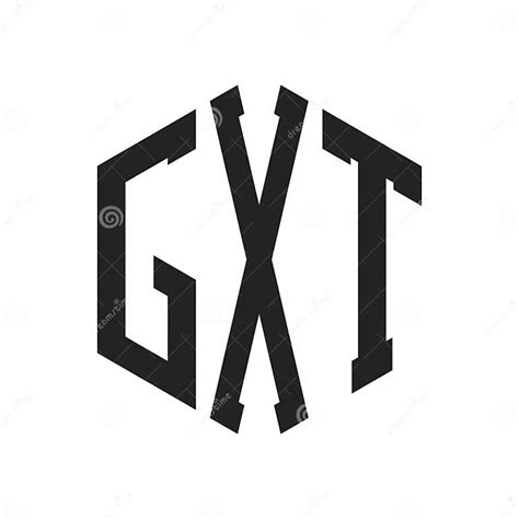 Gxt Logo Design Initial Letter Gxt Monogram Logo Using Hexagon Shape Stock Illustration