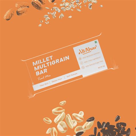 Millet Multigrain Bars Trail Mix With Seeds And Nuts Pack Of 6 Altahar