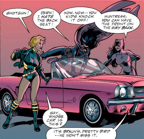 Black Canary Huntress And Catwoman With A Car By Bo Dennis On Deviantart