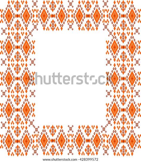 Orange Rhombus Frame Pattern Stock Vector Royalty Free 428399572