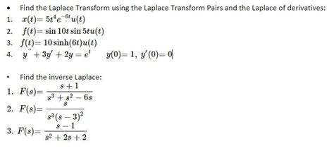 Solved Find The Laplace Transform Using The Laplace Chegg Com