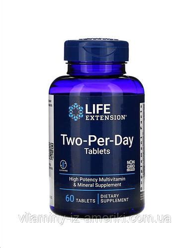 Купить Витамины и минералы Two-Per-Day ,Life Extension, таблетки для ...
