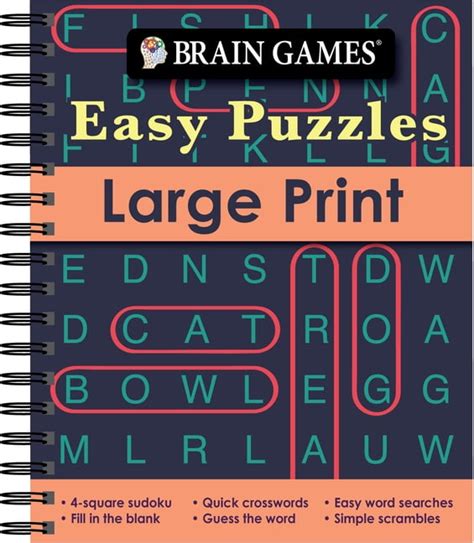 Brain Games Easy Puzzles Large Print