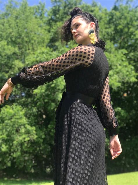 Vintage Dress Black Mesh Gem
