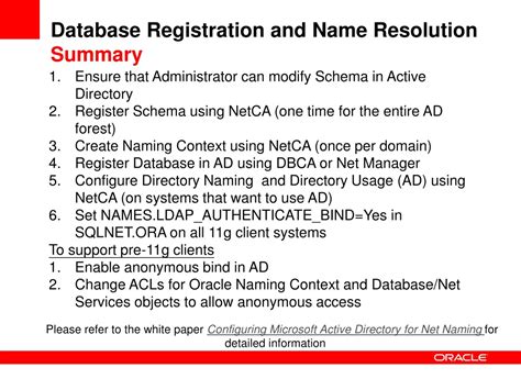 Ppt Oracle Database Integration With Active Directory And Windows Security Powerpoint