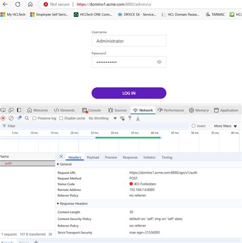 Not Able To Login Into Domino Rest Api Admin Ui Domino Forum