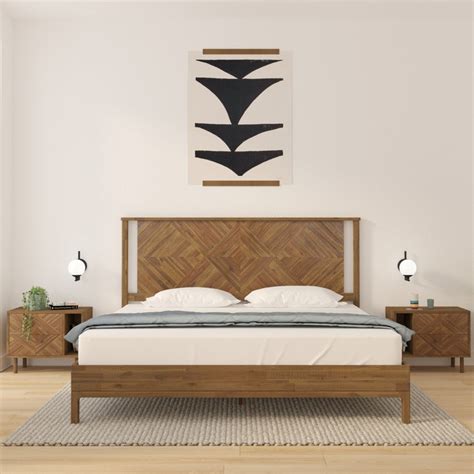 Foundry Select Ethan Solid Wood Platform Bed With Headboard Rustic Bed