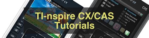 Ti Nspire Series Tutorials Math Class Calculator