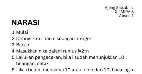 Tugas Algoritma Narasi Dan FLowchart