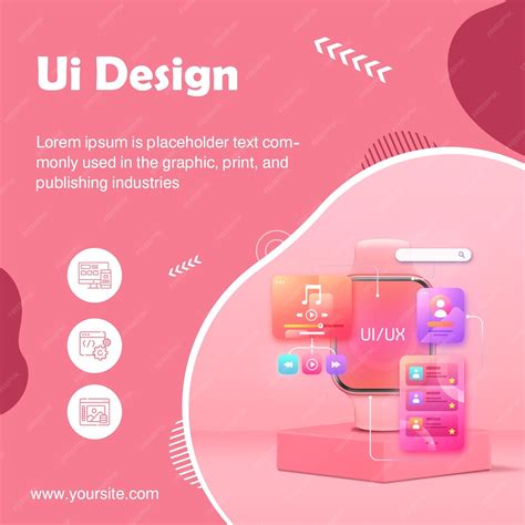 Premium Vector Ui Design For Smartphone Elements Collection
