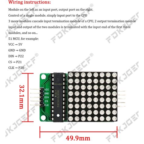 Max7219 Dot Matrix Module Microcontroller Module Control Module Display